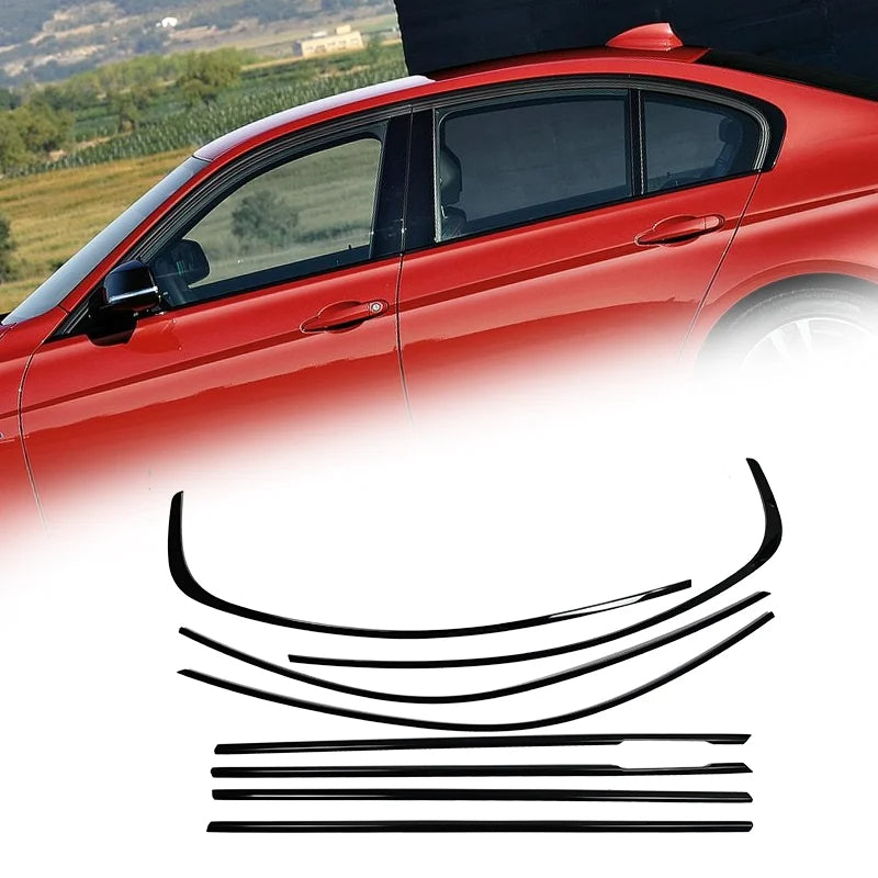 BMW 3 Series F30 Black Window Trims 2011-2017 Blackout dechrome Shadow ...