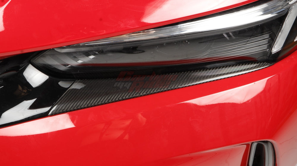 CARBON FIBRE FRONT HEADLIGHT EYEBROW COVERS - HONDA CIVIC TYPE R - FL5 ...