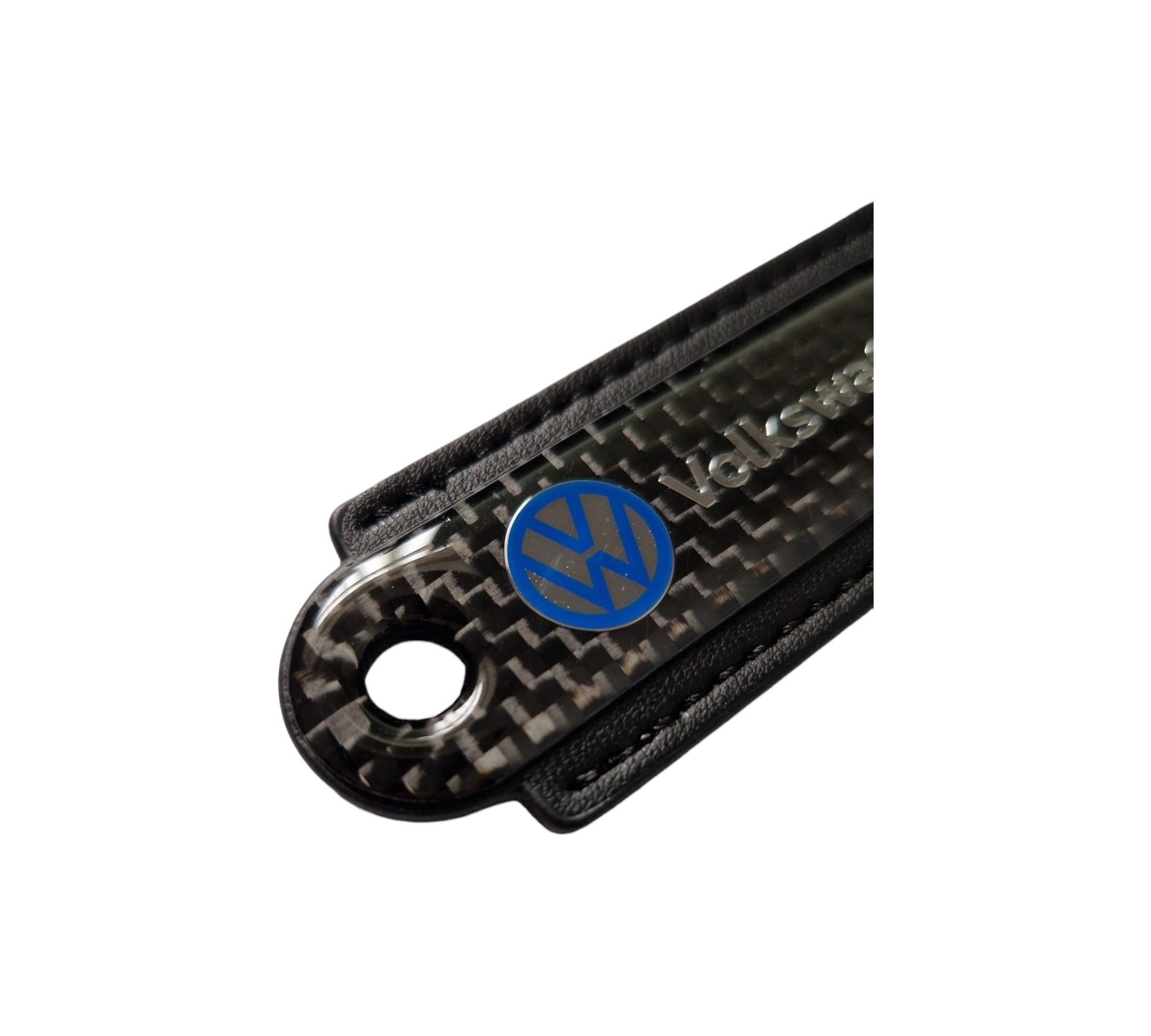VW Black Carbon Fibre/Leather Key Ring - Accessories – Custom My Ride